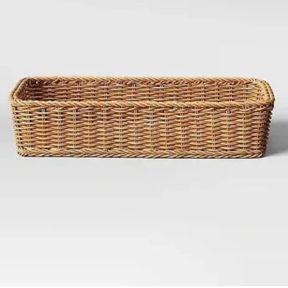 Threshold | Accents | Threshold Nwt Handcrafted Rattan Rectangular Tray ...